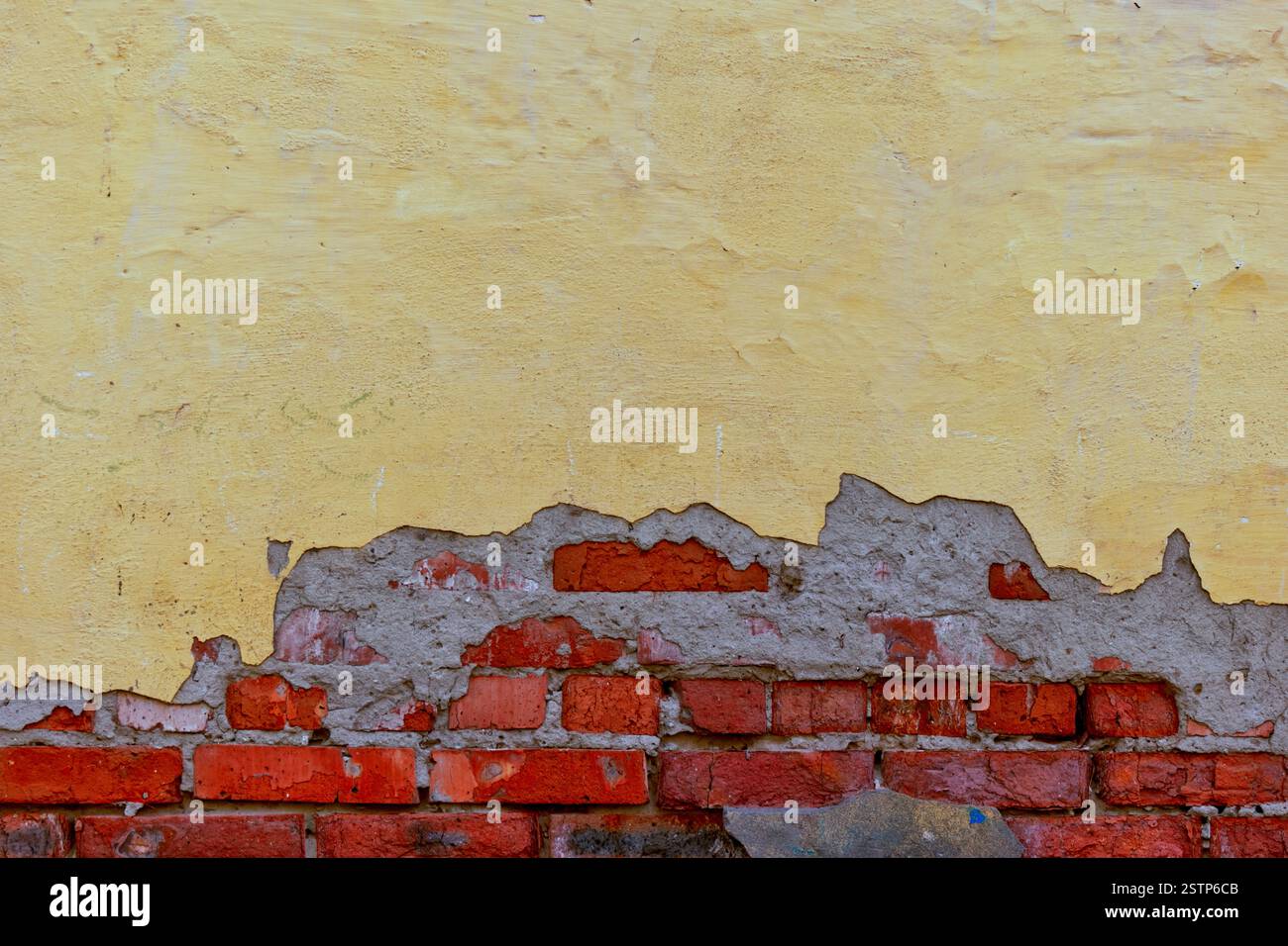 Half plastered wall with beach on beneath Stock Photo - Alamy