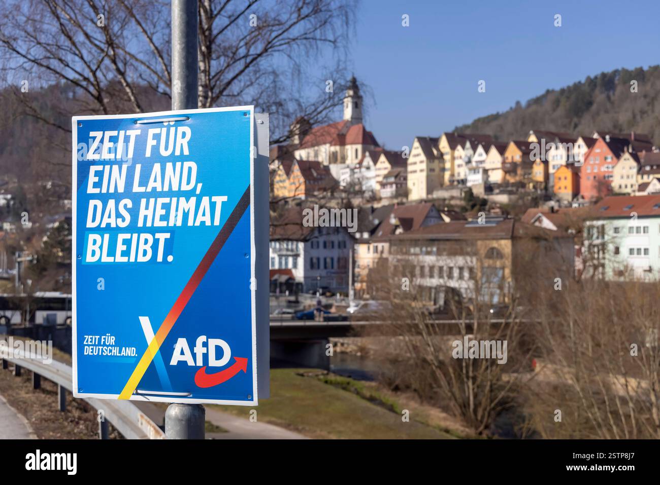 Wahlplakat der Partei AfD zur Bundestagswahl 2025. BTW25. Thematisiert ...
