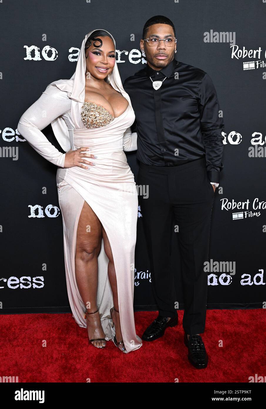 West Hollywood, USA. 18th Feb, 2025. Ashanti and Nelly arriving to the ‘No Address' Hollywood ...