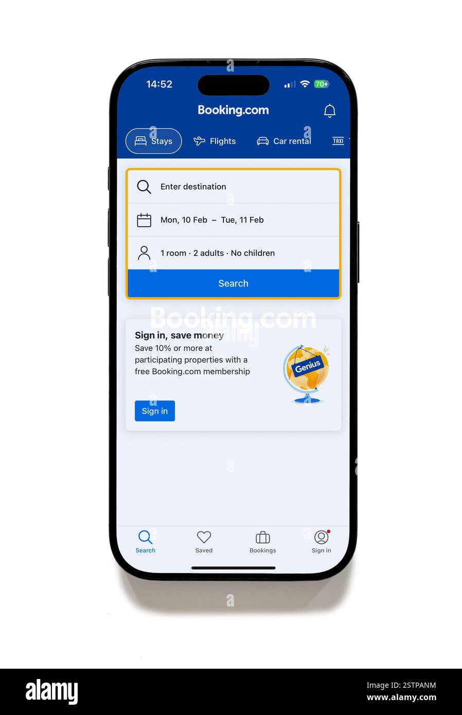 The Booking.com app on an iPhone 16 Plus Stock Photo - Alamy