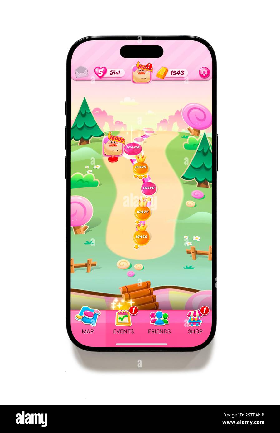 Candy Crush Saga app on an iPhone 16 Plus Stock Photo - Alamy