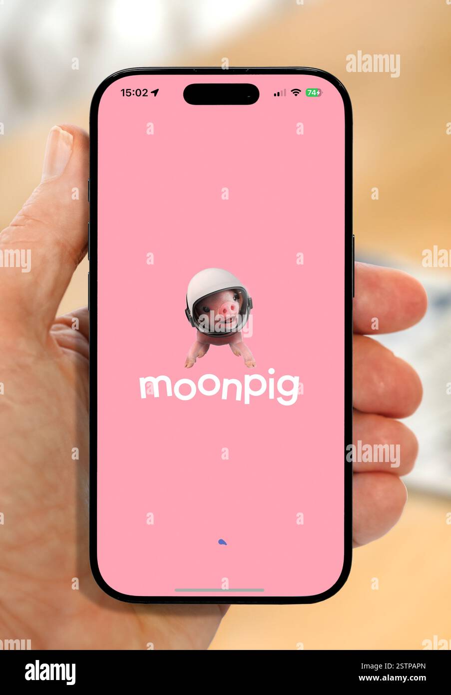 Looking at the Moonpig app on an iPhone 16 Plus Stock Photo - Alamy