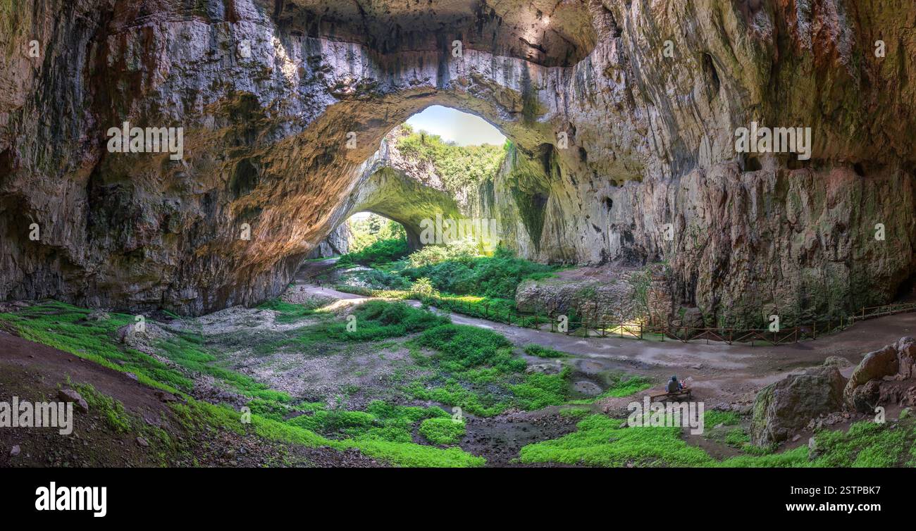 Panoramic view inside the Devetashka Cave near Devetaki village and ...