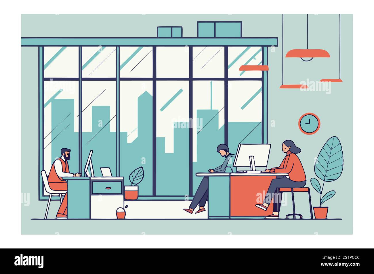 Business manager working in office Cut Out Stock Images & Pictures - Alamy