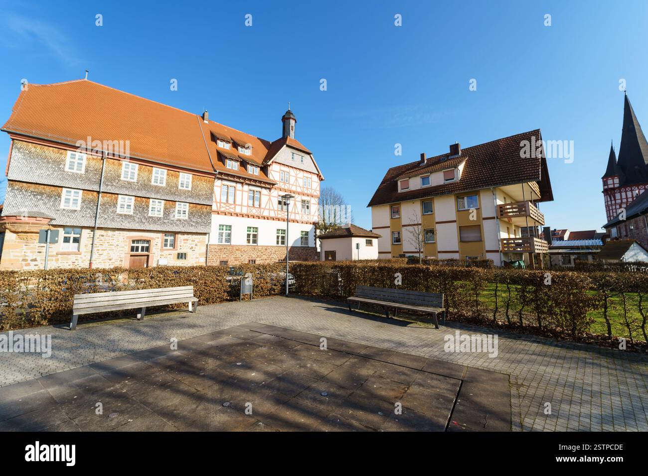 Neustadt, Hesse. Typical architecture and buildings (Timber framing) in ...