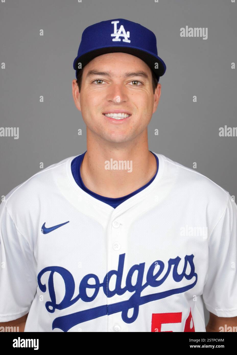 This is a 2025 photo of pitcher Jared Karros of the Los Angeles Dodgers ...