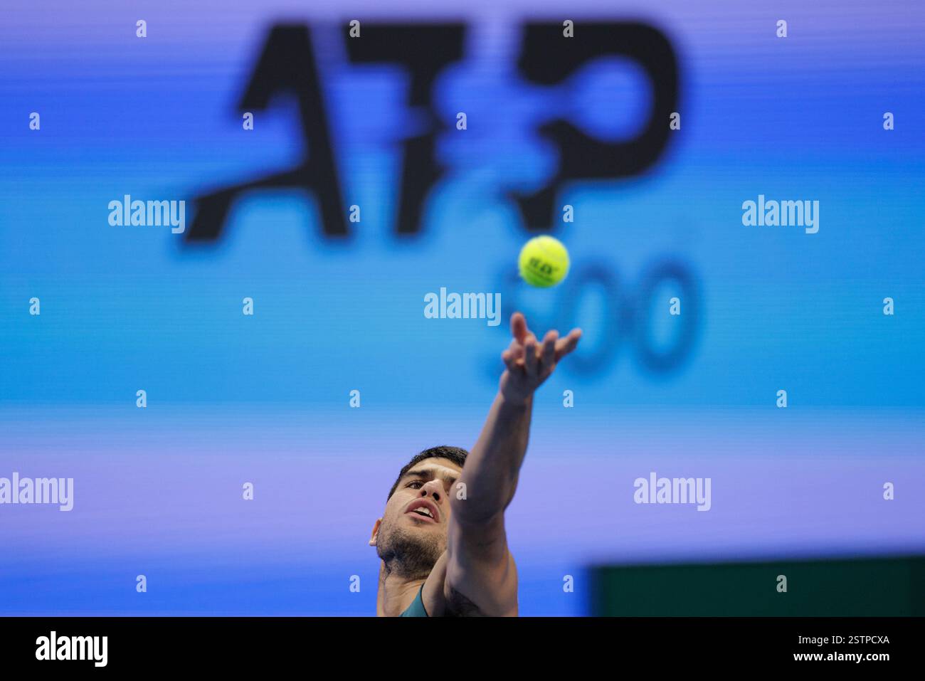 Doha, Qatar. 19th Feb, 2025. Carlos Alcaraz of Spain during the 2025 ...