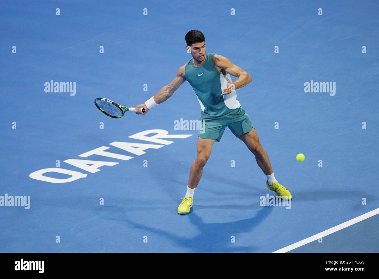 Doha, Qatar. 19th Feb, 2025. Carlos Alcaraz of Spain during the 2025 ...