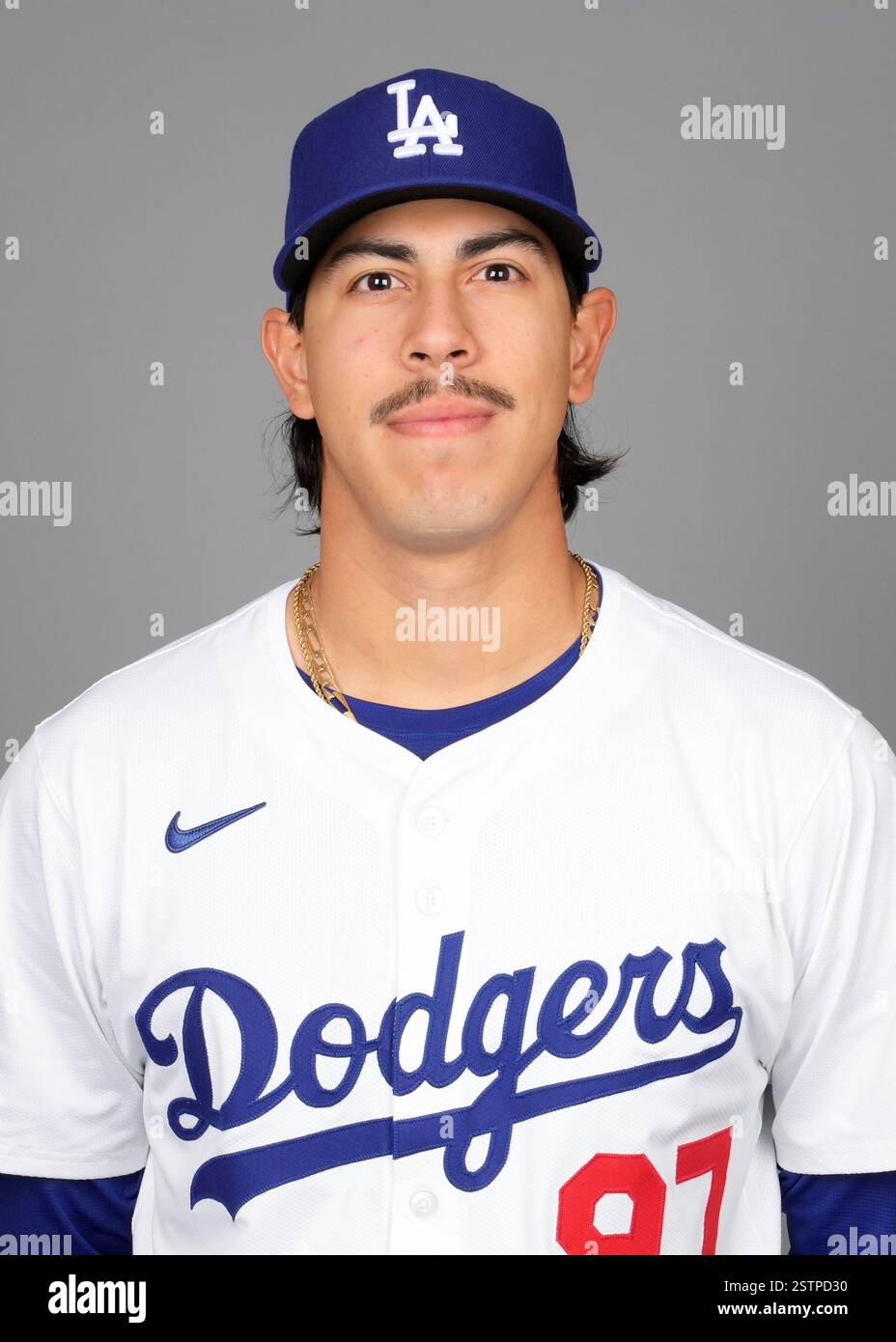 This is a 2025 photo of pitcher JosÈ Rodriguez of the Los Angeles ...