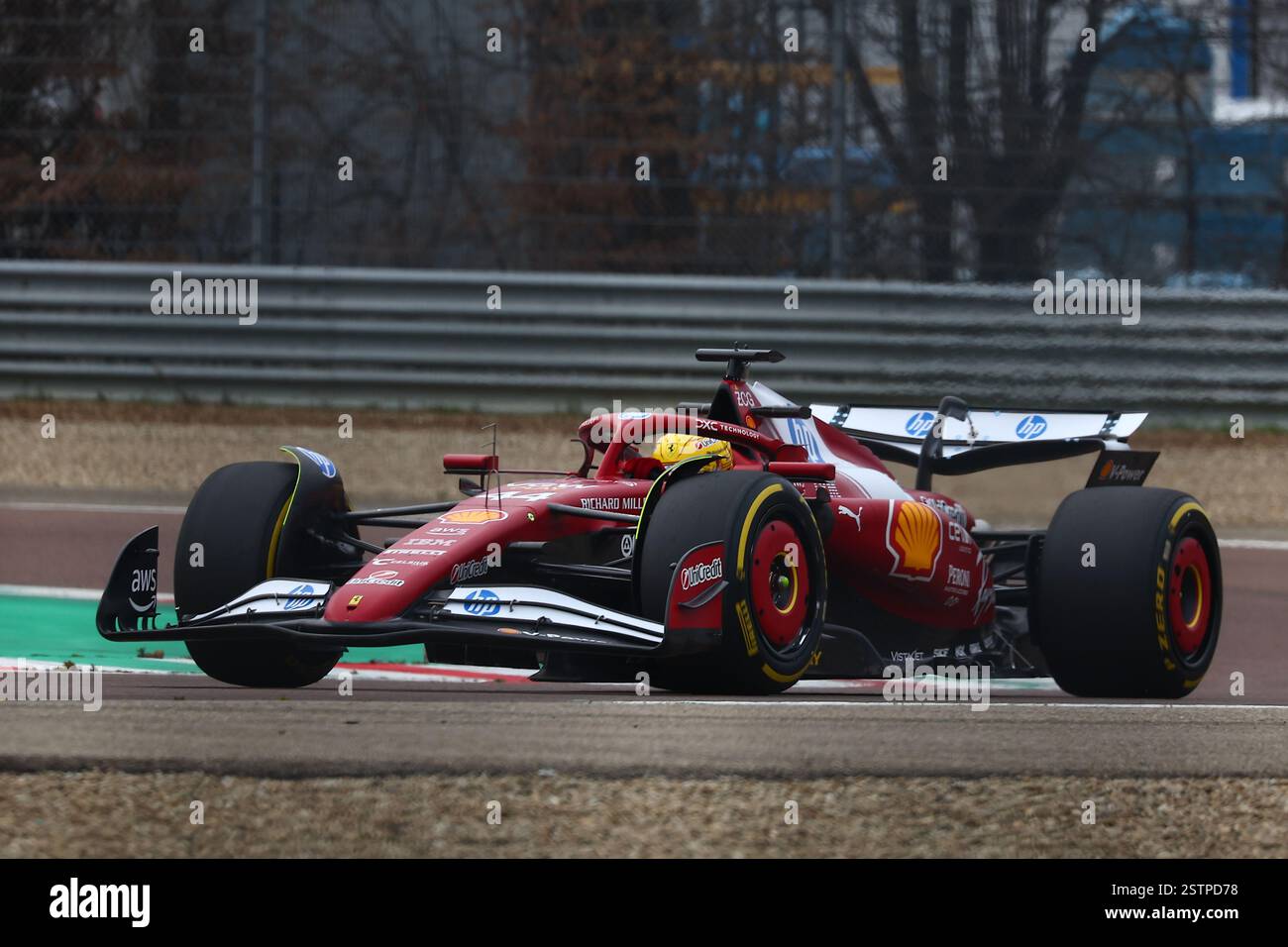 Modena, Italy. 19th Feb, 2025. Lewis Hamilton on track during a ...