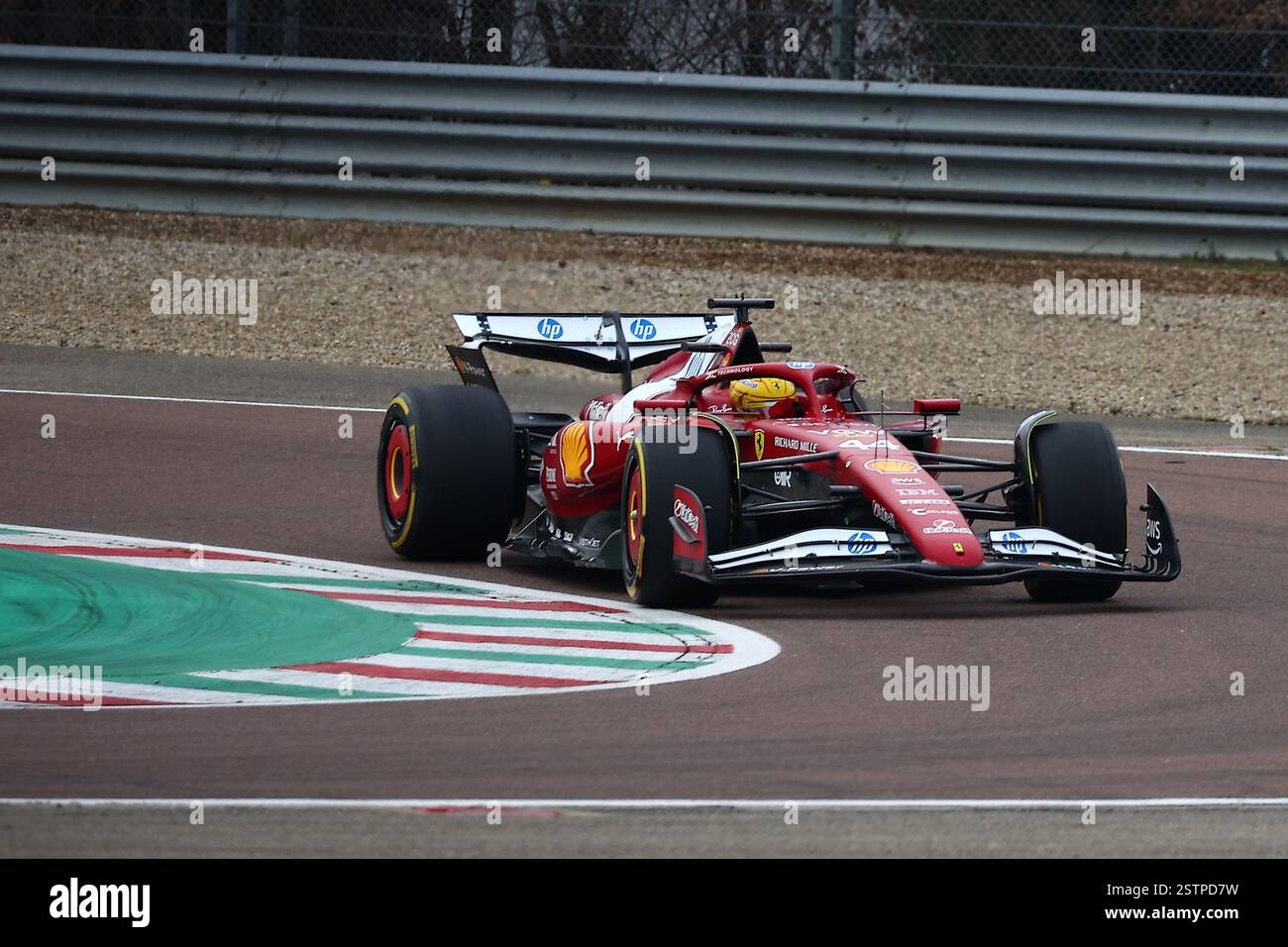 Modena, Italy. 19th Feb, 2025. Lewis Hamilton on track during a ...