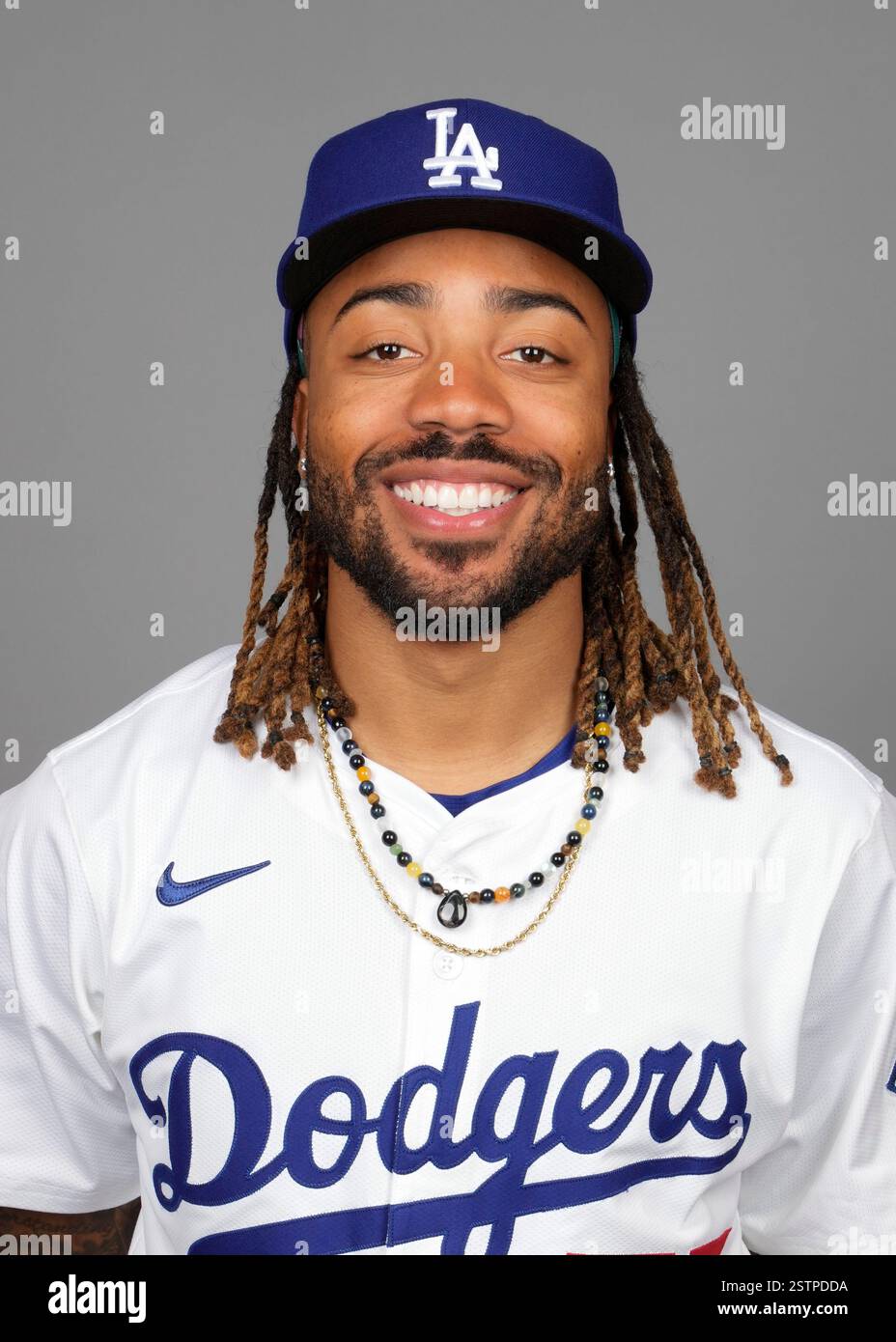 This is a 2025 photo of outfielder Justin Dean of the Los Angeles ...