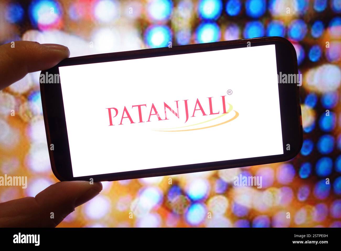 In this photo illustration, the Patanjali Foods company logo is seen ...