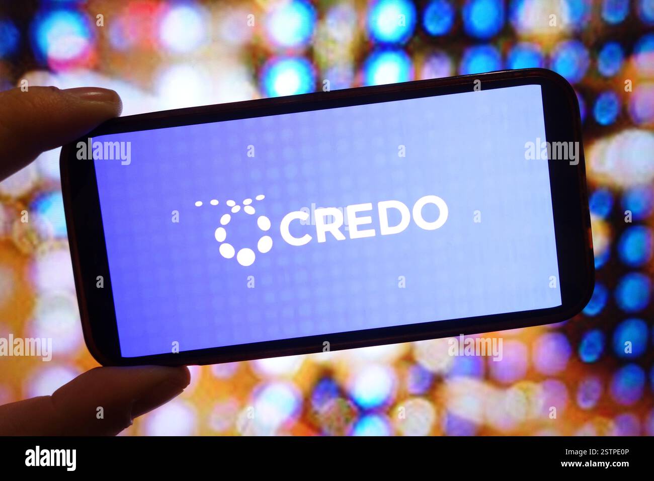 In this photo illustration, the Credo Technology company logo is seen ...