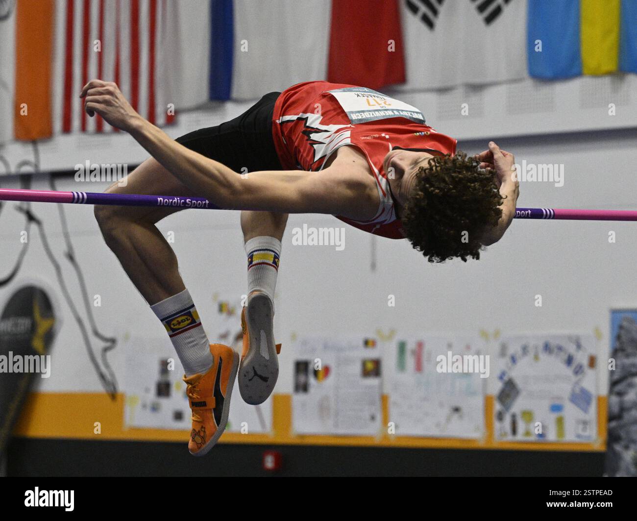 Nehvizdy, Czech Republic. 19th Feb, 2025. Adam Tomasek from Czechia ...