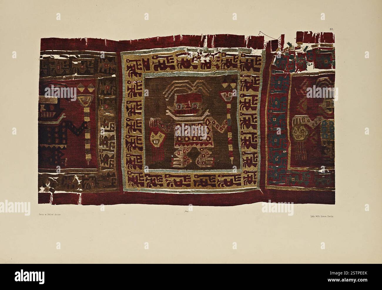 Inca Textile Fabric- Piece of Woollen Garments- Tapestry With Figures ...