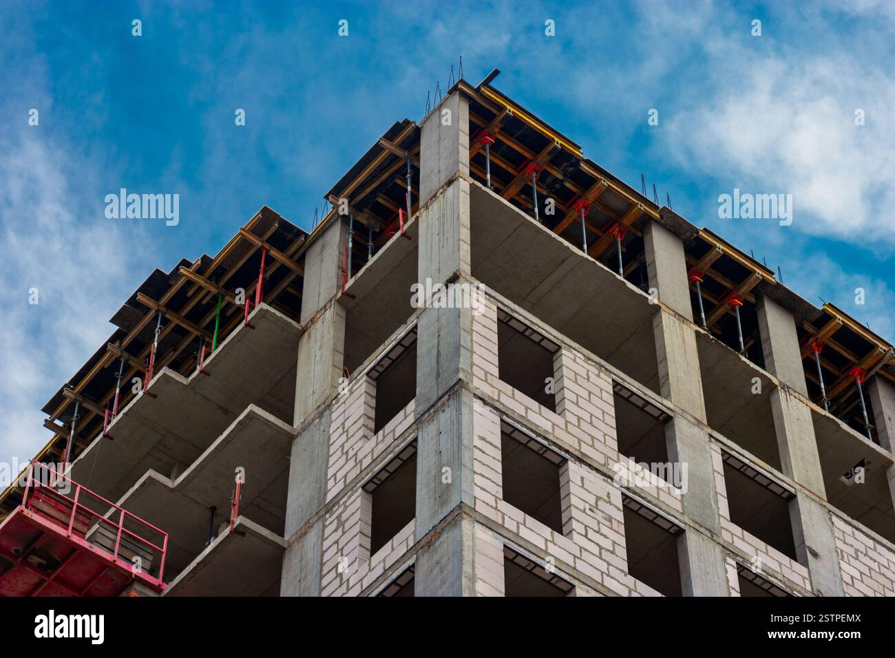 High Rise Housing Development. From Below View At Monolith Concrete ...