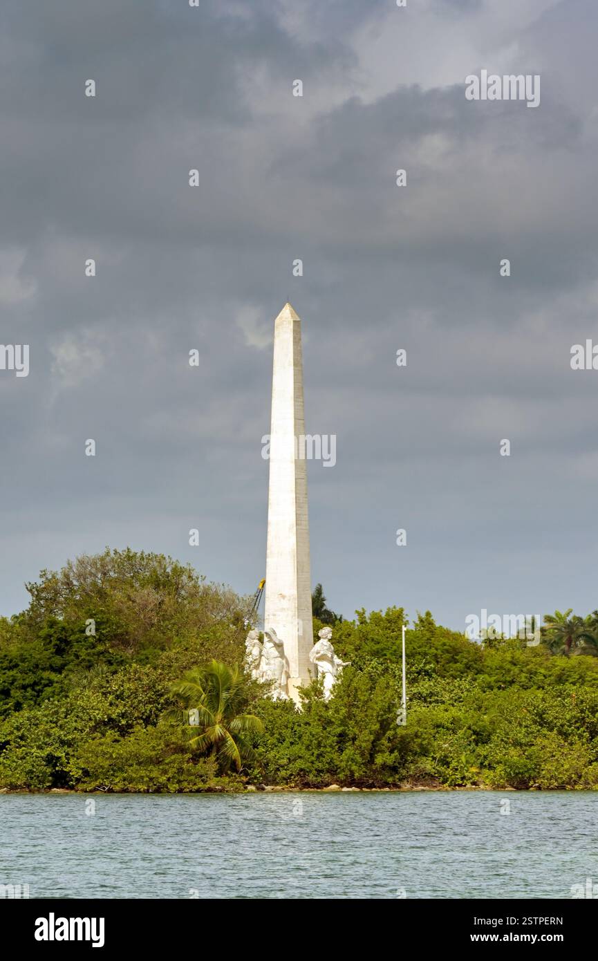Miami, Florida, USA - 1 December 2023: Scenic view of the Flagler ...