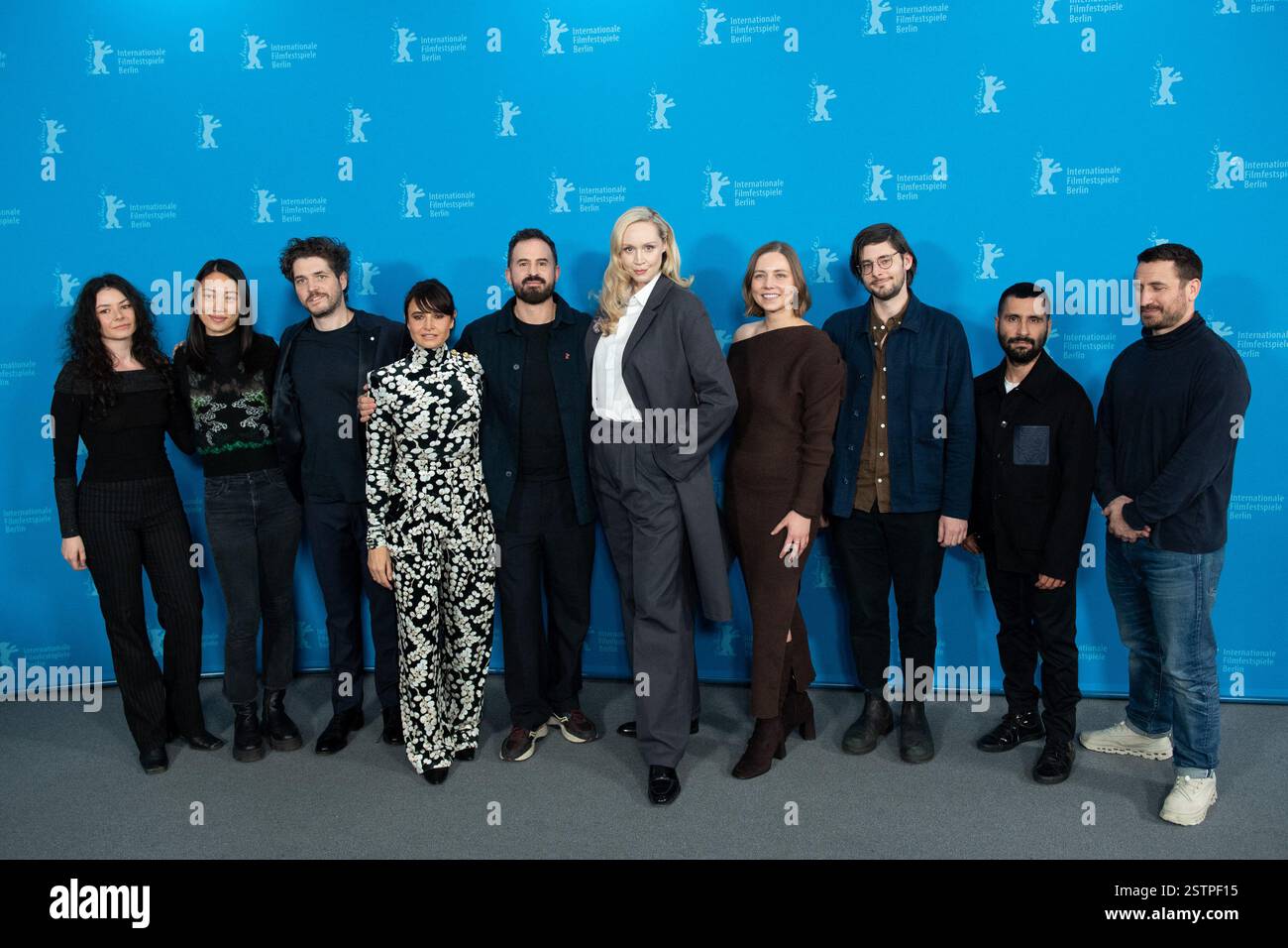 Berlin, Germany. 19th Feb, 2025. Anita Guo, Philip Ettinger, Mía ...