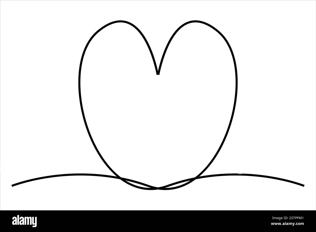 Heart continuous one line art drawing of heart hand drawn vector ...