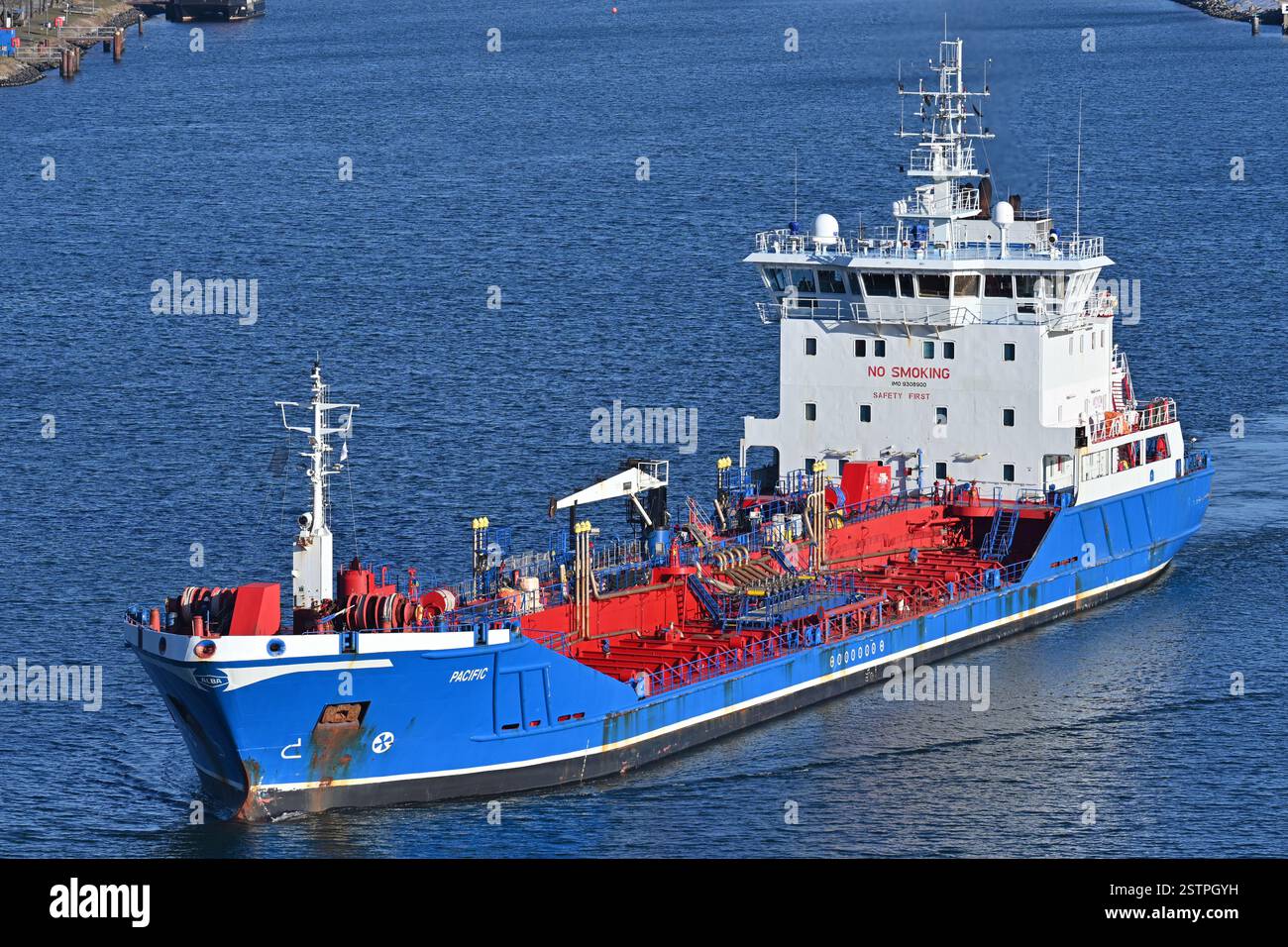 Chemical / Oil Products Tanker PACIFIC at the Kiel Canal Stock Photo ...