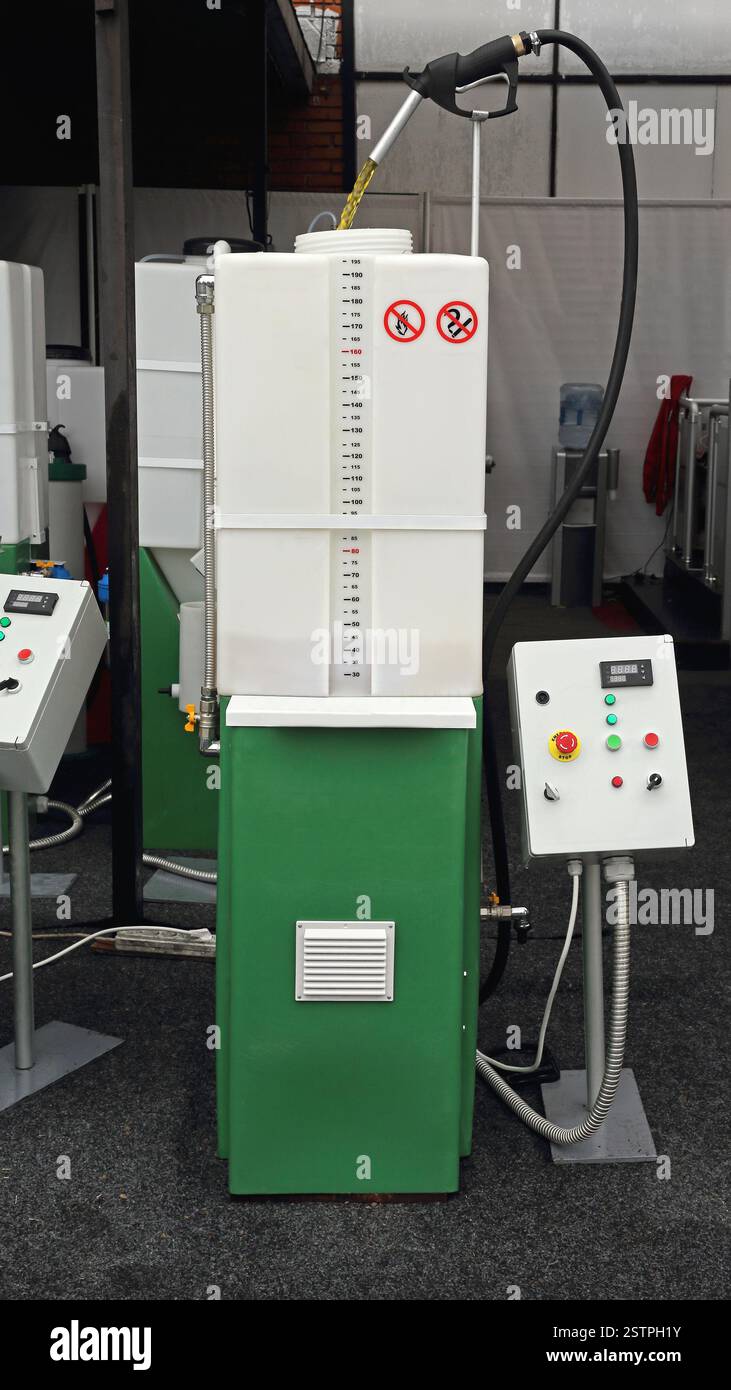 Bio diesel recycling oil processor pump machine hi-res stock ...