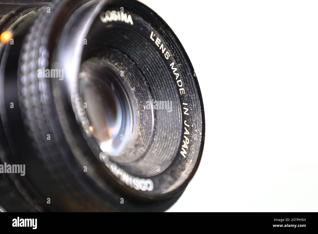 Athens, Greece - feb 18, 2025 - camera lens covered in dust with worn ...