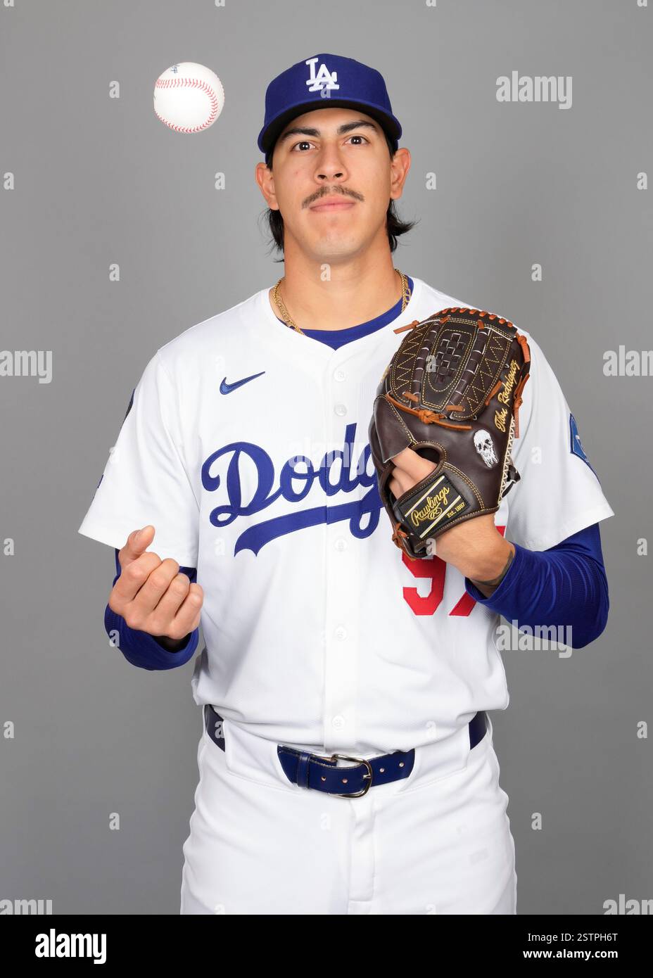 This is a 2025 photo of pitcher José Rodriguez of the Los Angeles ...