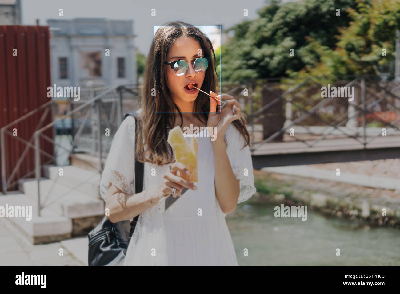 Face recognition in photography using artificial intelligence Stock ...
