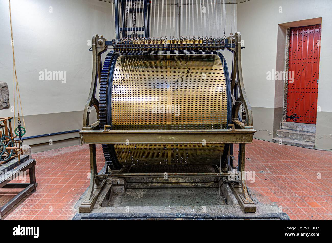 Mechanical Carillon Drum old musical instrument in Belfry of Ghent Het ...