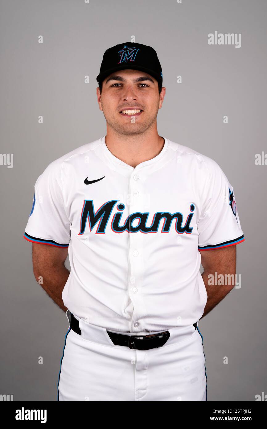 This is a 2025 photo of Matt Mervis of the Miami Marlins baseball team ...