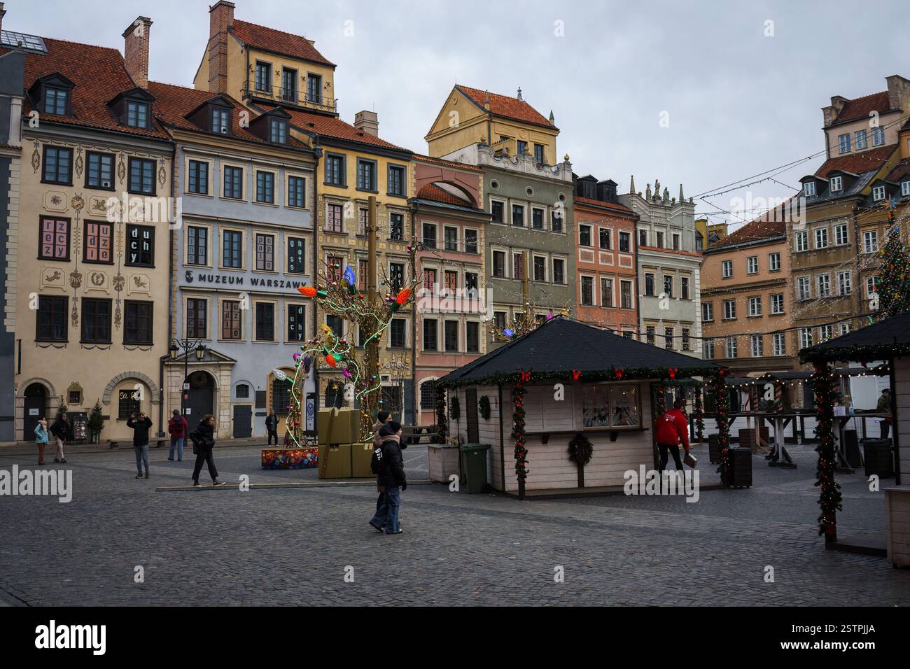 Warsaw, Poland. January 26, 2025 - Old Town market square in winter ...