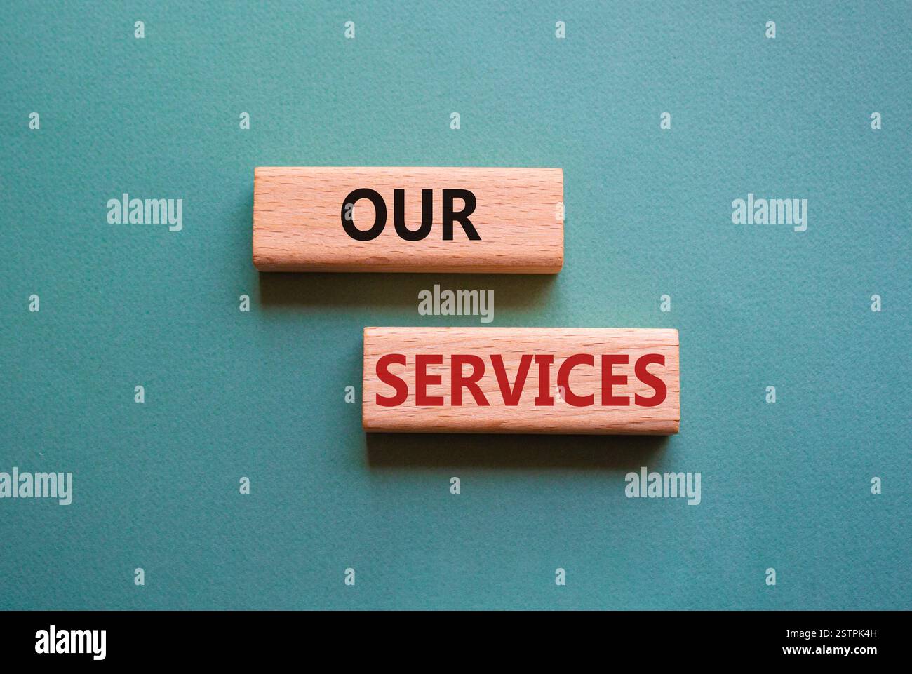 Our services symbol. Concept words Our services on wooden blocks ...