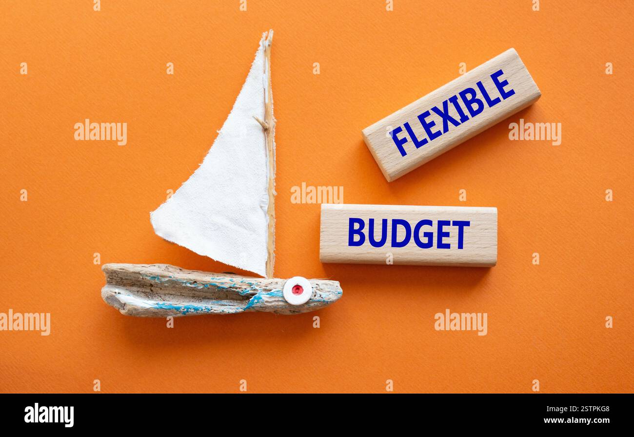 Flexible budget symbol. Concept words Flexible budget on wooden blocks ...