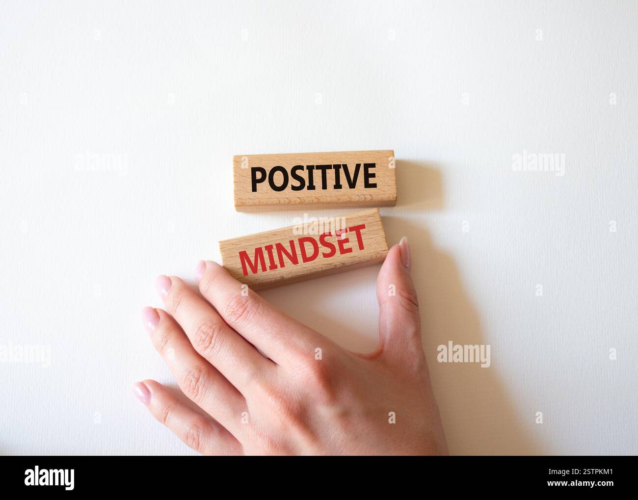 Positive Mindset symbol. Concept words Positive Mindset on wooden ...