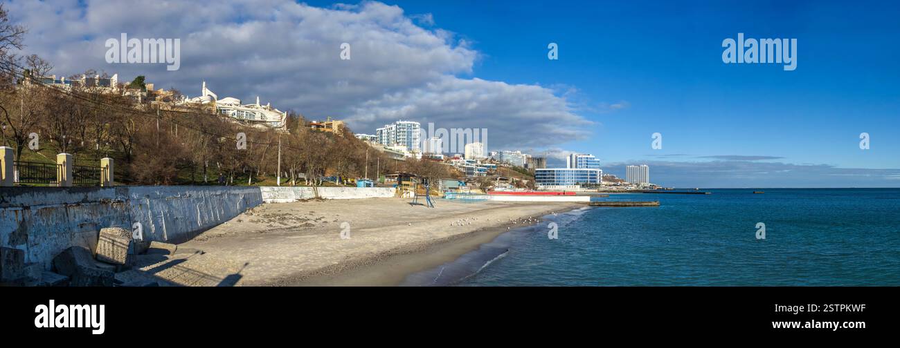 Odessa beach in winter, Ukraine Stock Photo - Alamy