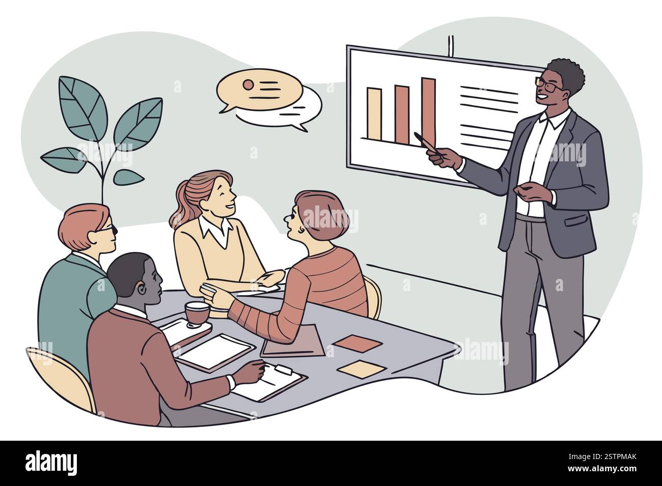 Office people learning company Cut Out Stock Images & Pictures - Alamy