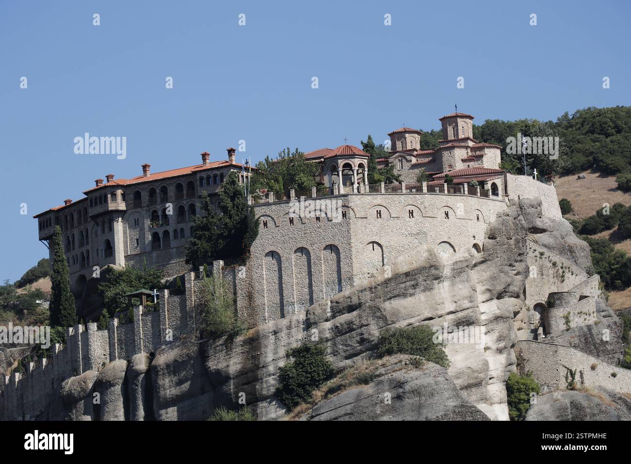 The Holy Meteora Complex at Kalambaka Greece Stock Photo - Alamy