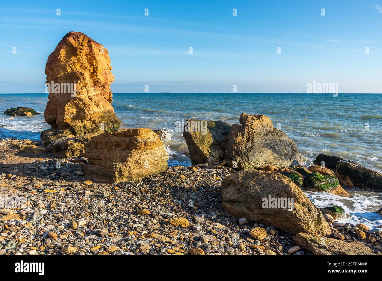 Stone pillar on the Black Sea coast Stock Photo - Alamy