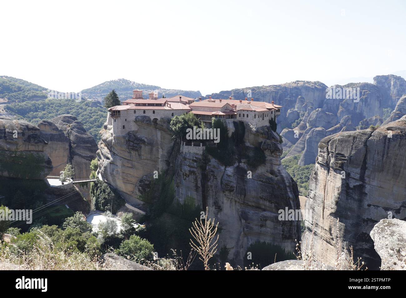 The Holy Meteora Complex at Kalambaka Greece Stock Photo - Alamy