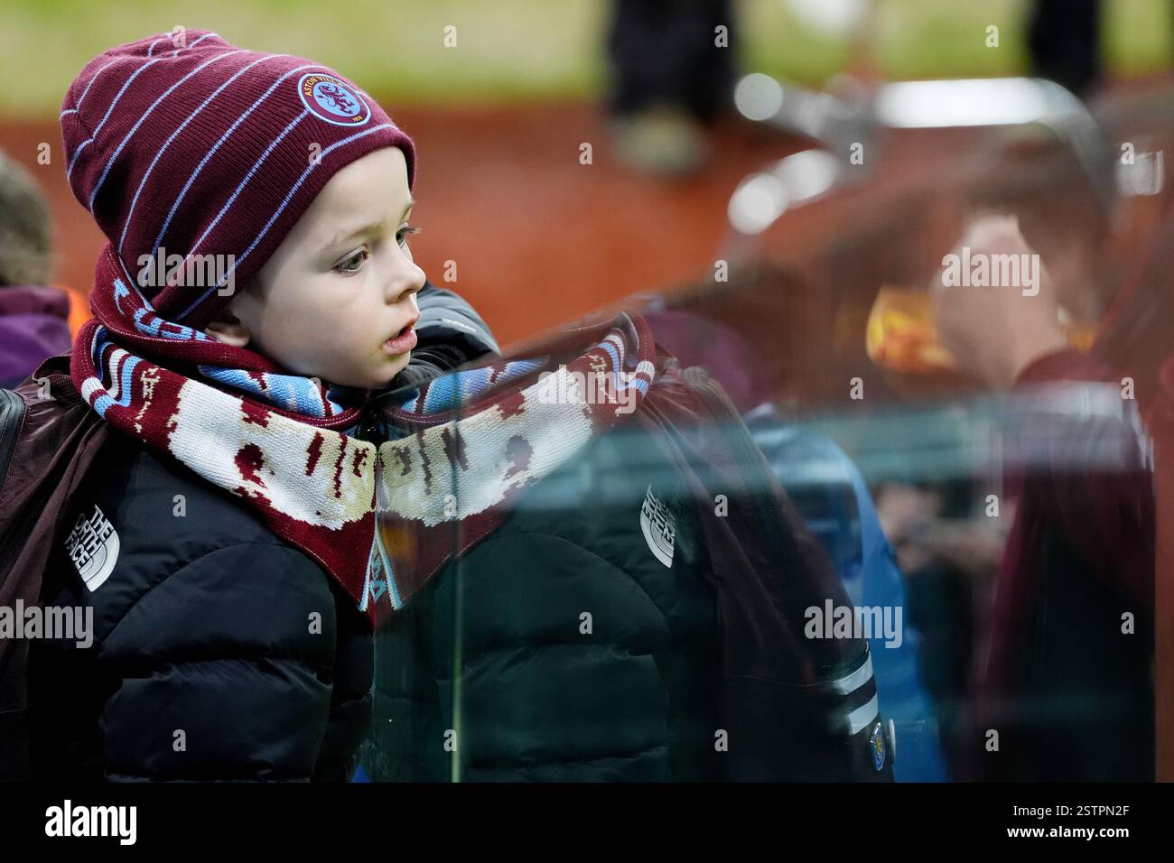A young Aston Villa fan ahead of the Premier League match at Villa Park ...