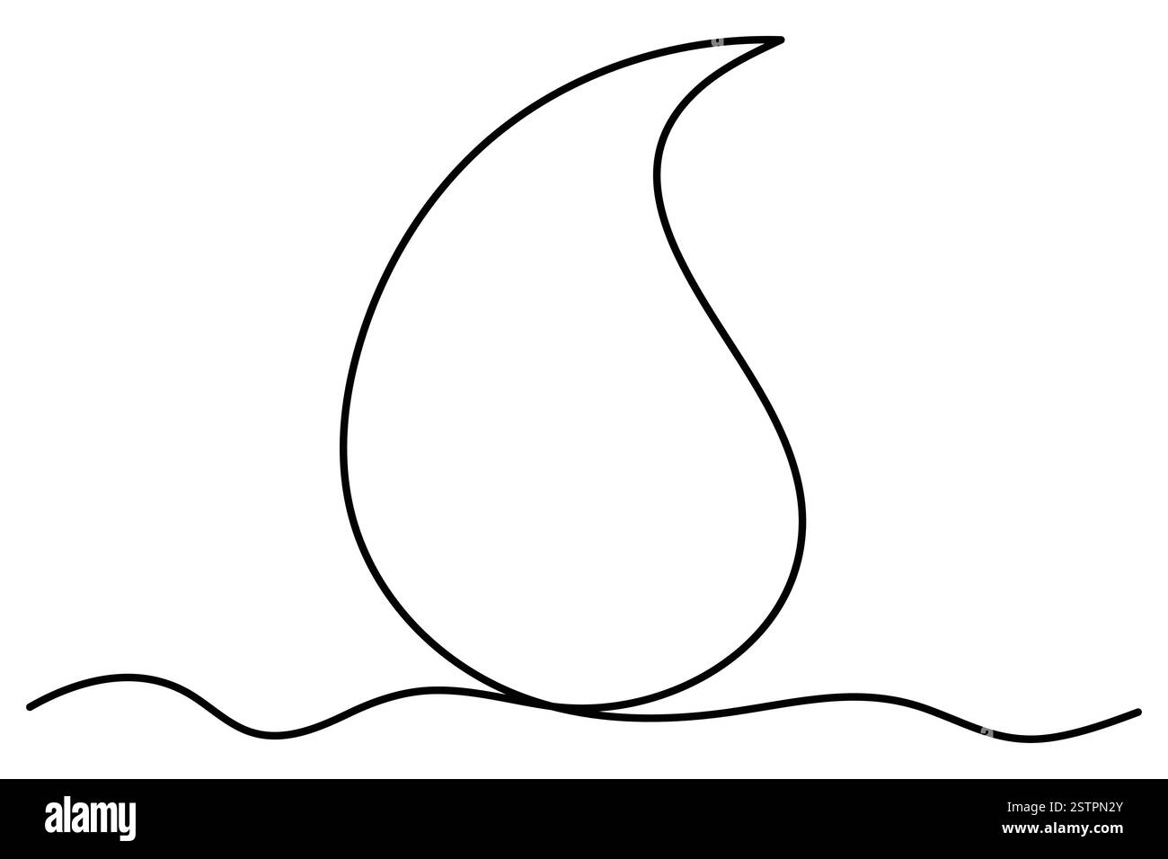 Continuous line drawing of Water drop line icon. rain drop icon. Vector ...