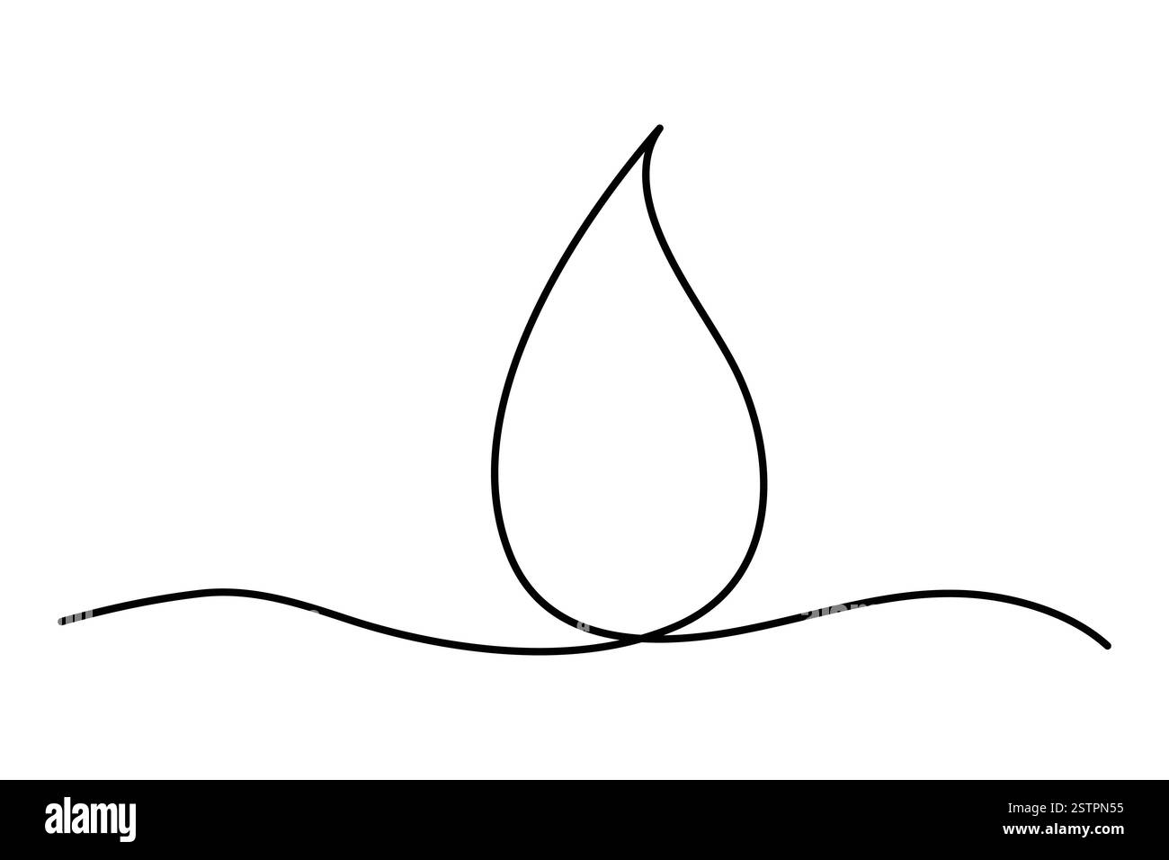 Continuous line drawing of Water drop line icon. rain drop icon. Vector ...