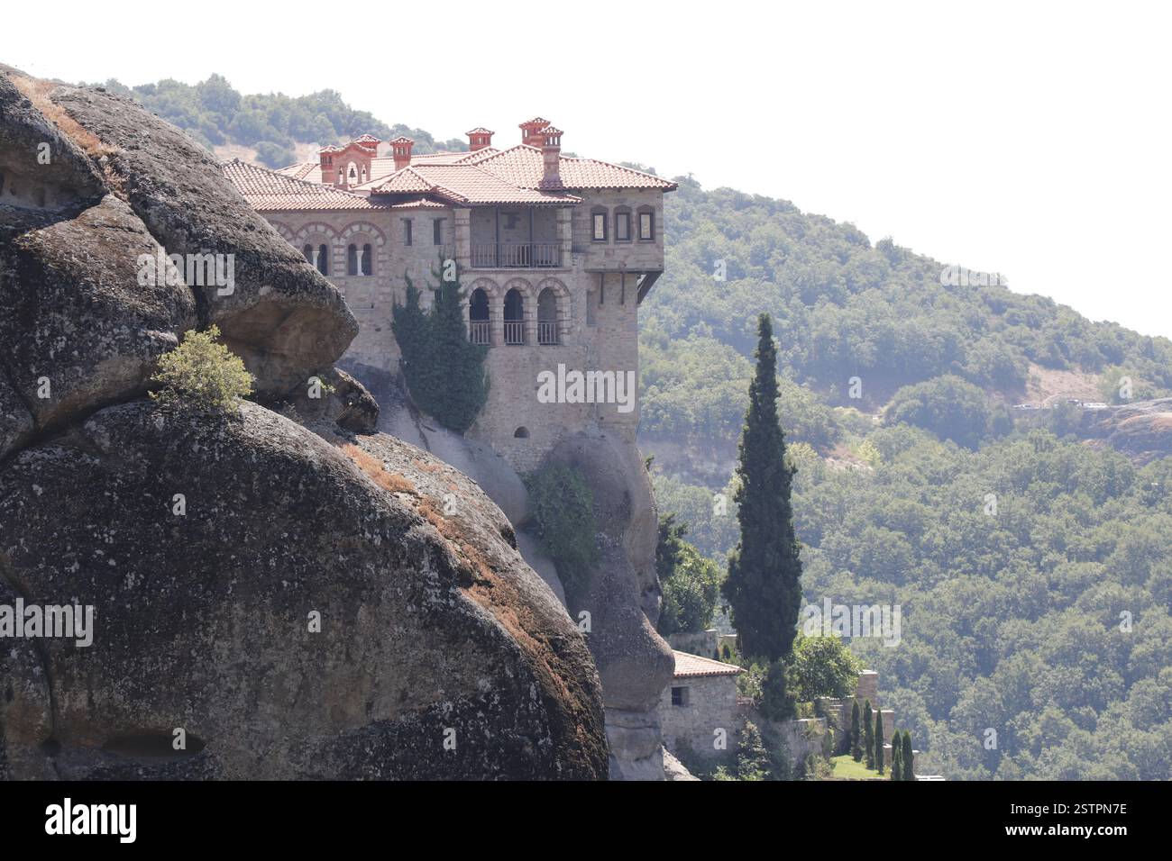 The Holy Meteora Complex at Kalambaka Greece Stock Photo - Alamy