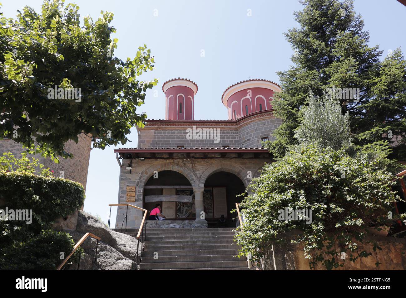The Holy Meteora Complex at Kalambaka Greece Stock Photo - Alamy