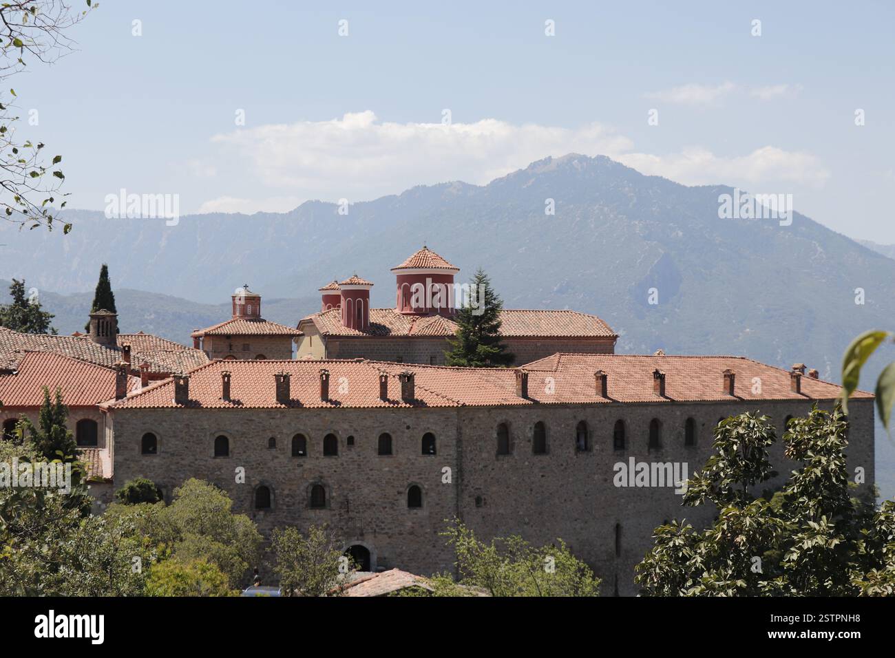 The Holy Meteora Complex at Kalambaka Greece Stock Photo - Alamy