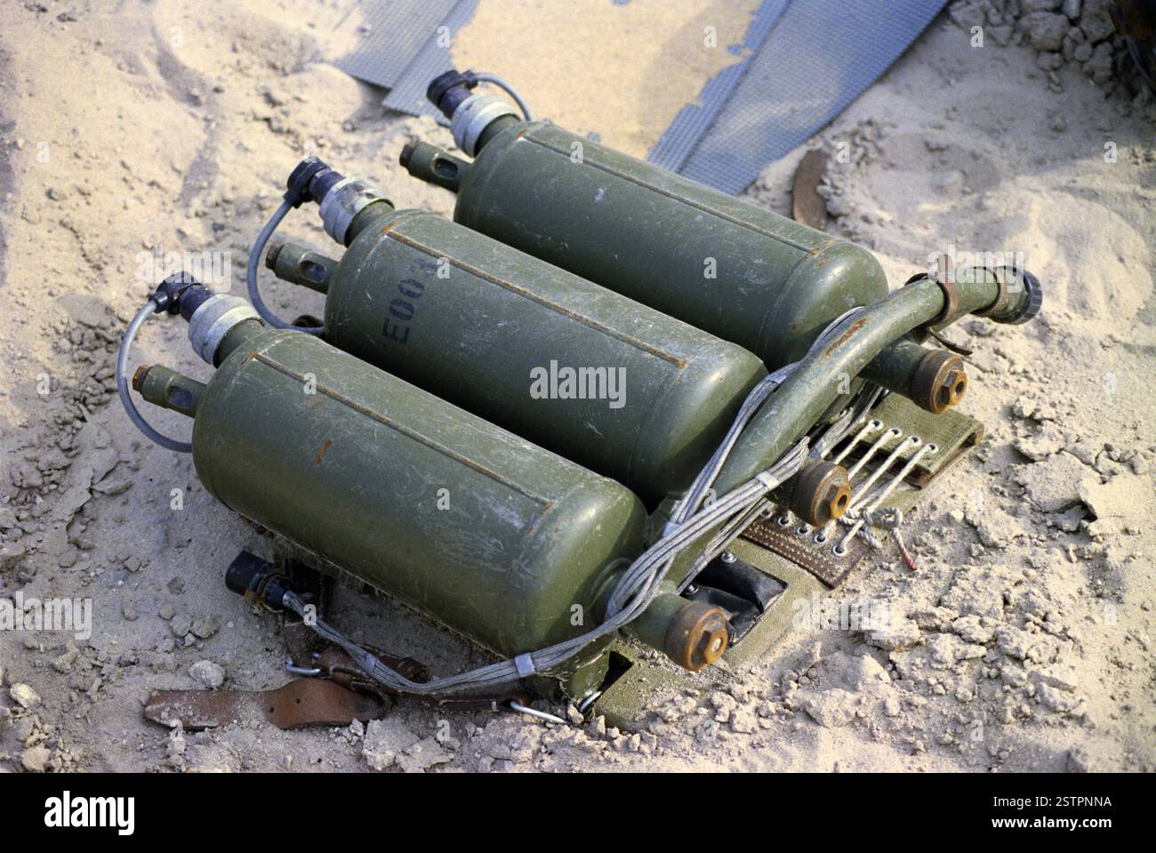 First Gulf War: 1st April 1991 Fuel cylinders of a Soviet LPO-50 Light ...