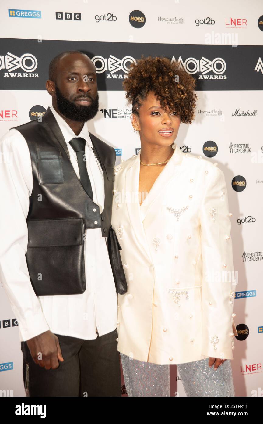 Newcastle, United Kingdom. 18th February 2025. Fleur East with husband ...