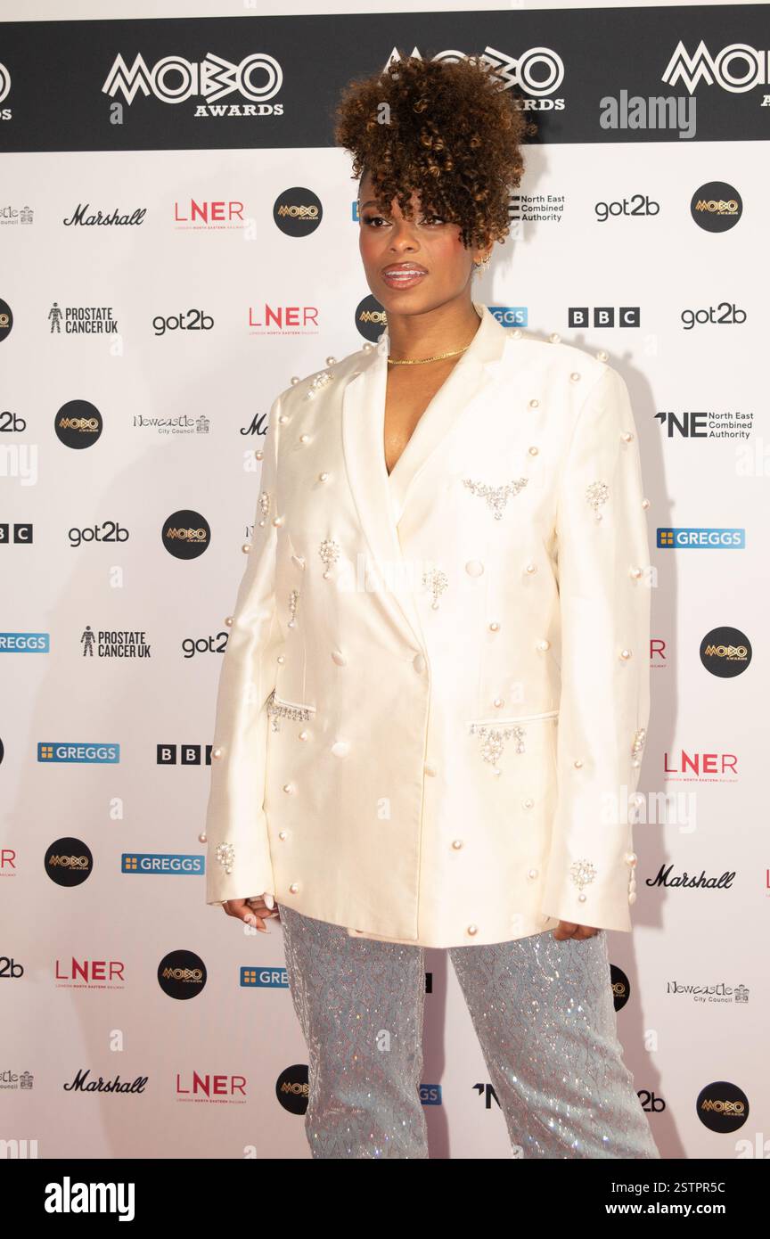 Newcastle, United Kingdom. 18th February 2025. Fleur East hits the red ...