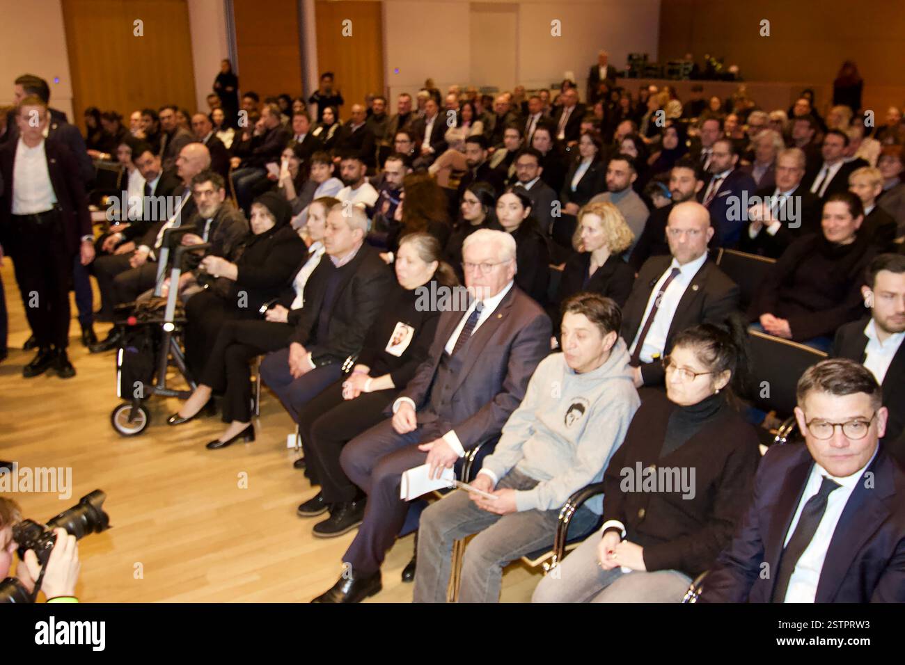 Hanau, Germany. February 19, 2025. An official commemoration ceremony ...